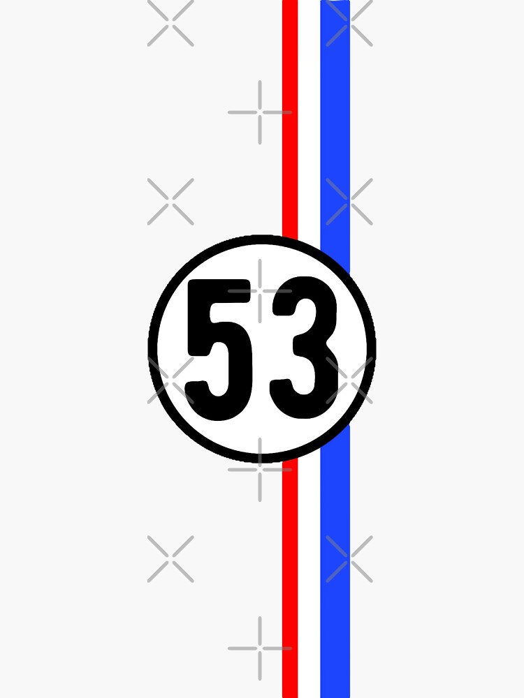 "Herbie - 53" Sticker for Sale by DrawingAndText | Redbubble