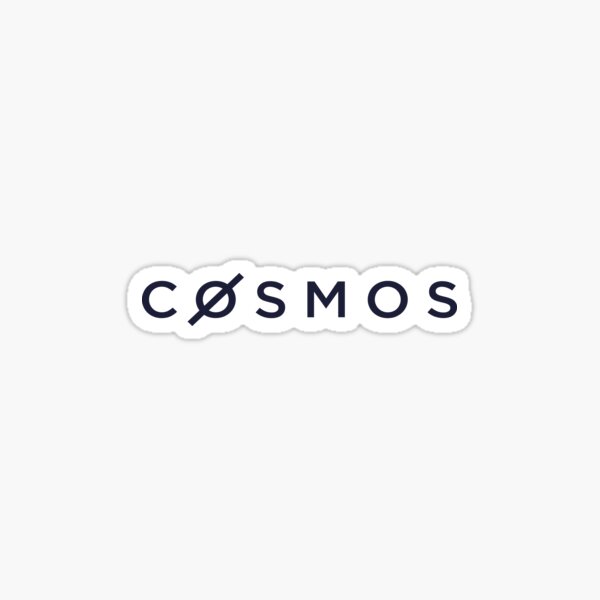 "Cosmos ATOM Crypto Altcoin - Clean Blue Text Logo" Sticker for Sale by ...