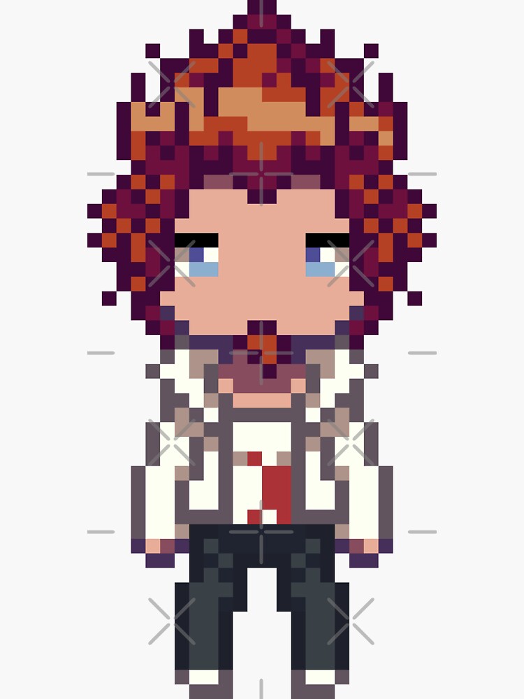 Leon Kuwata Chibi Pixel Art Sticker For Sale By Dopey Kun Redbubble