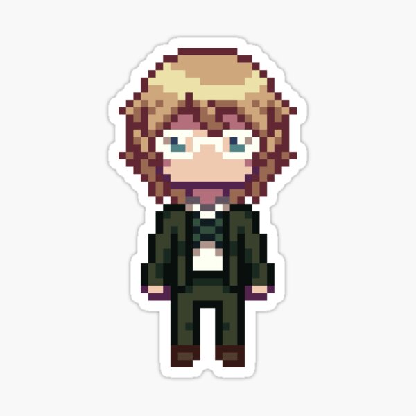 "Byakuya Togami Chibi Pixel Art" Sticker for Sale by dopey-kun | Redbubble
