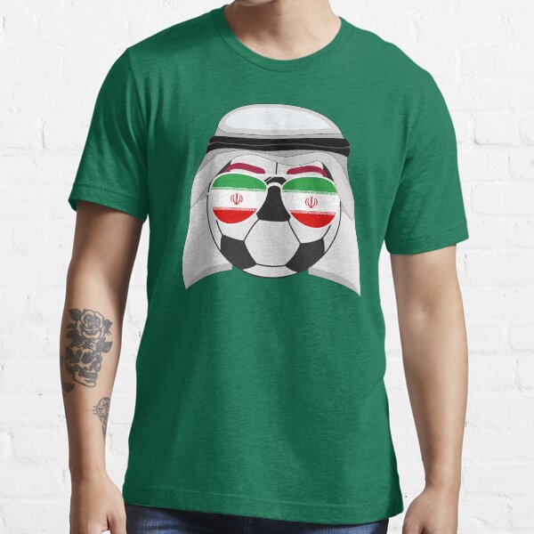 "Iran Flag inside Sunglasses Wearing a Shemagh for Qatar World Cup" T ...