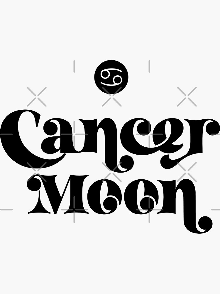 "CANCER MOON Astrology Zodiac Sign and Symbol" Sticker for Sale by ...
