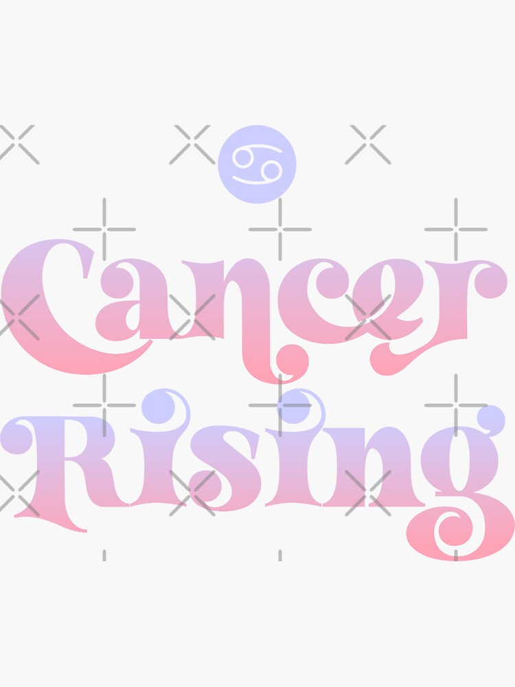 "CANCER RISING Colored Astrology Zodiac Sign and Symbol" Sticker for ...