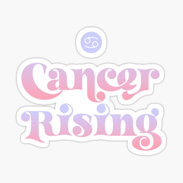 "CANCER RISING Colored Astrology Zodiac Sign and Symbol" Sticker for ...