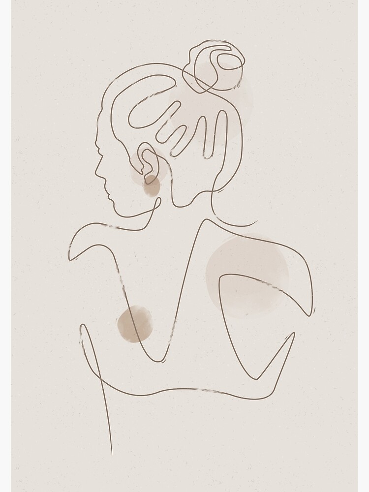 "Abstract Woman Line Drawing" Art Print for Sale by AluraHome | Redbubble