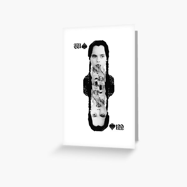 "wednesday addams spade playing card poison queen" Greeting Card by ...