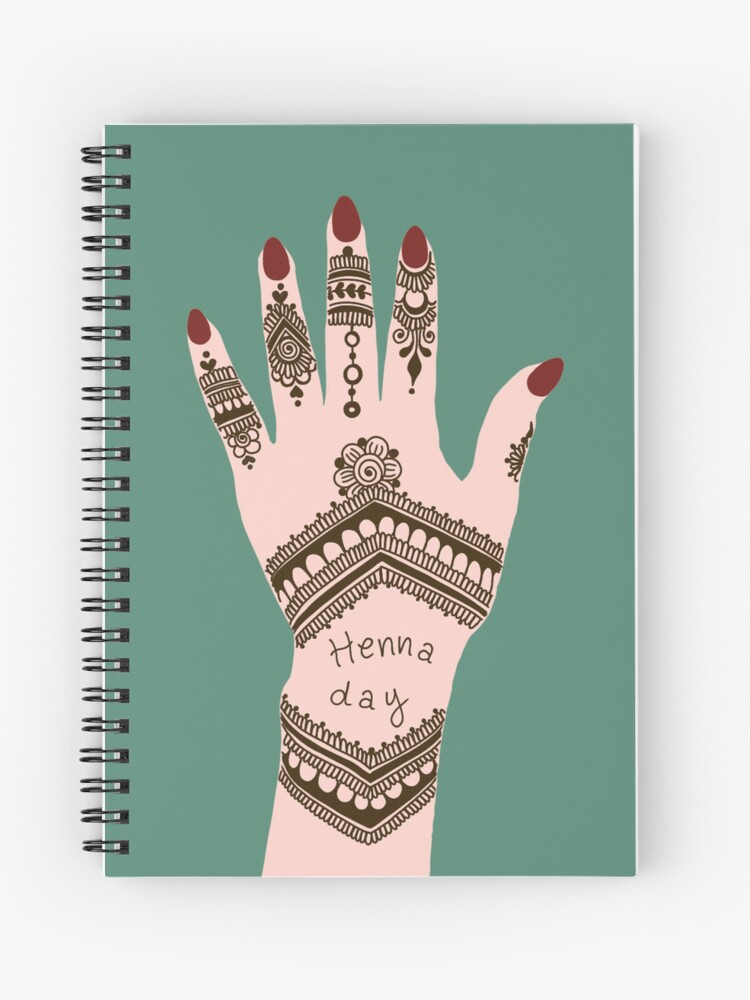 "Henna Day | Henna Hand Tattoo - Brown Mehendi" Journal for Sale by ...