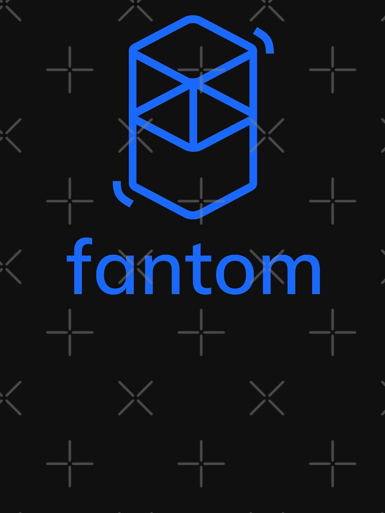 "Fantom FTM Crypto Altcoin - Clean Vertical Blue Logo with Text Logo" T ...