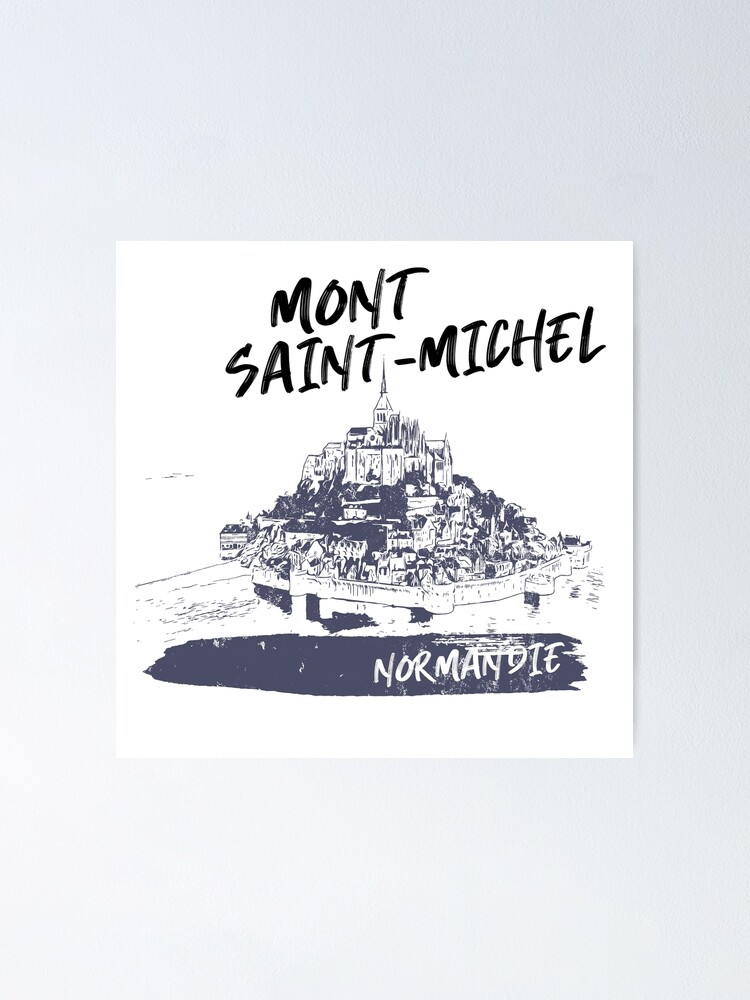 "Le mont saint michel gift, normandy,normandie,france, illustration ...