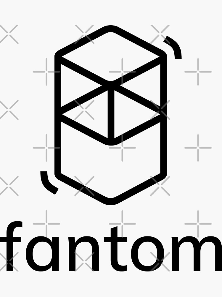 "Fantom FTM Crypto Altcoin - Clean Vertical Black Logo with Text Logo ...