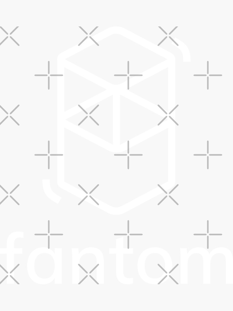 "Fantom FTM Crypto Altcoin - Clean Vertical White Logo with Text Logo ...