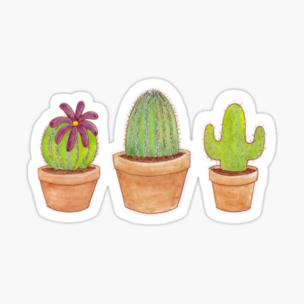 "Cacti Stickers + more!" Sticker for Sale by keroscyn | Redbubble
