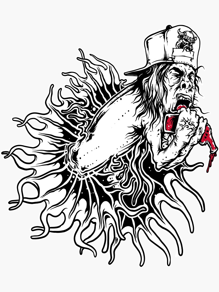 "Zombie illustration, zombie design, zombie drawing." Sticker for Sale ...