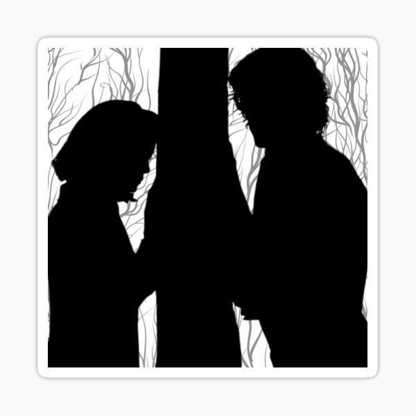 "Outlander Jamie and Claire Silhouette Vines" Sticker for Sale by ...