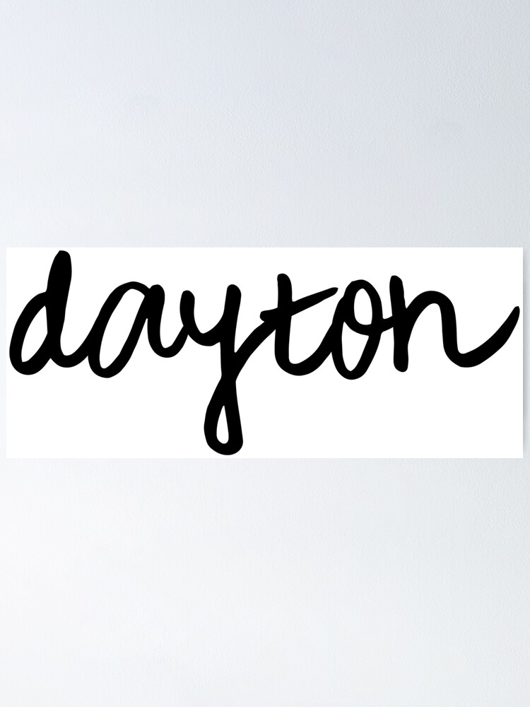 "University of Dayton Cursive" Poster by Ashleylcoop | Redbubble