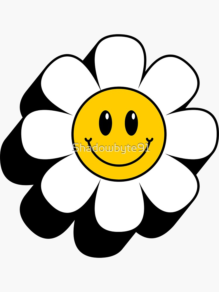 "Daisy Smiley" Sticker by Shadowbyte91 | Redbubble