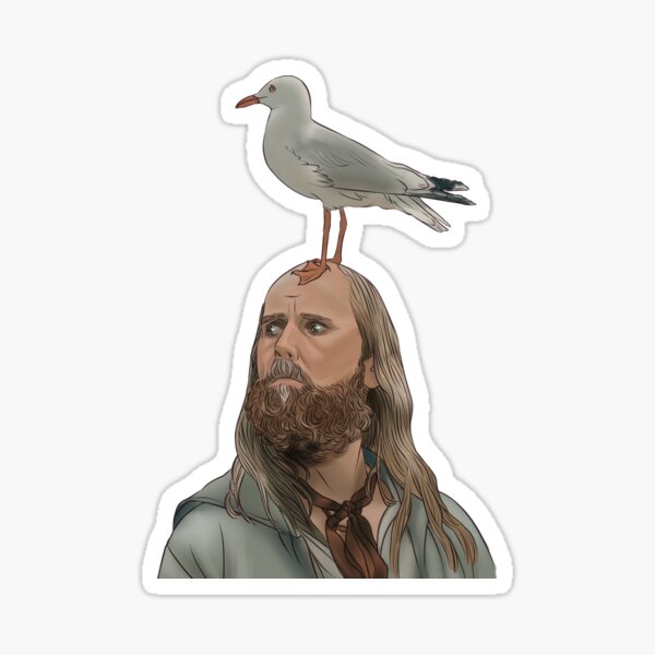 "Mr. Buttons & Karl" Sticker for Sale by gatinhangel | Redbubble