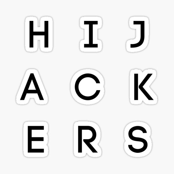 "Hijackers Cyber Crime 3x3 grid Catch phrase" Sticker for Sale by ...
