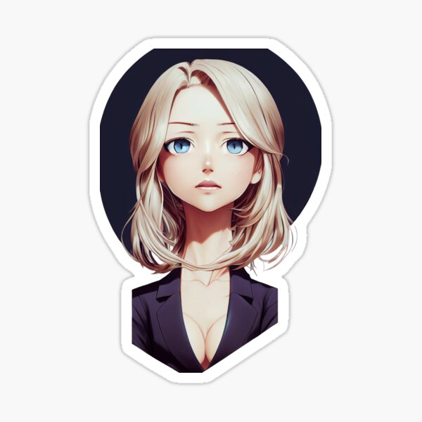 Pinup Anime Big Boobs Blonde Girl 10 Sticker For Sale By Osy003