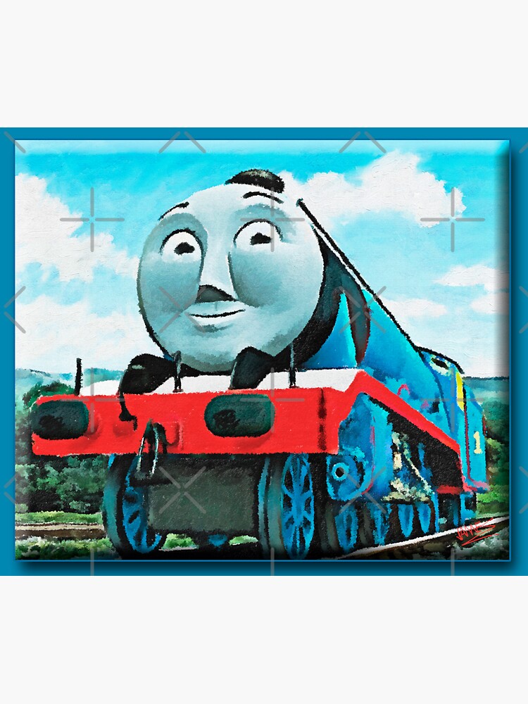 "Gordon the big engine" Sticker for Sale by artbyjames | Redbubble