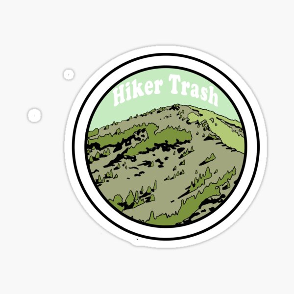"nature inspired hiker trash, digital landscape art" Sticker for Sale ...
