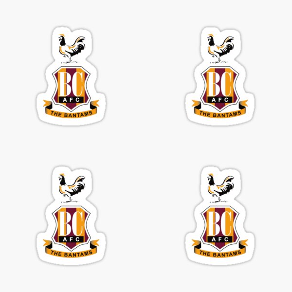 "Bradford City AFC Logo (4 Pack)" Sticker for Sale by PPGoods | Redbubble