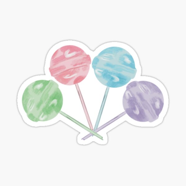 "Pastel Lollipops" Sticker for Sale by SpiritedArtwork | Redbubble