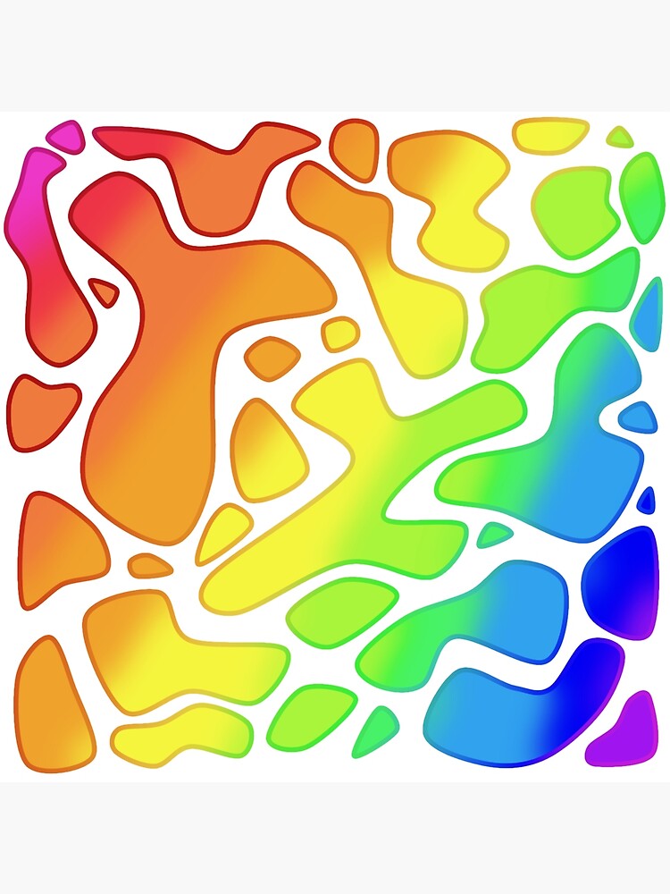 "Rainbow Squiggles" Poster for Sale by ShnoobDesign | Redbubble