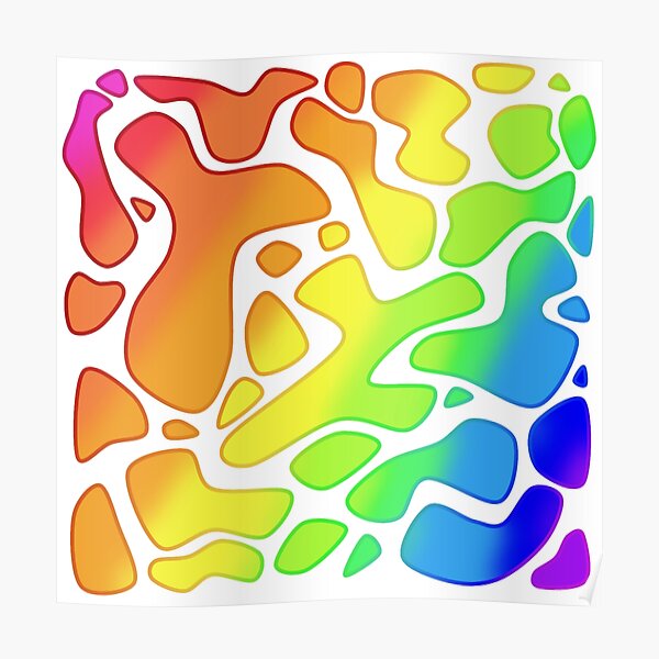 "Rainbow Squiggles" Poster for Sale by ShnoobDesign | Redbubble
