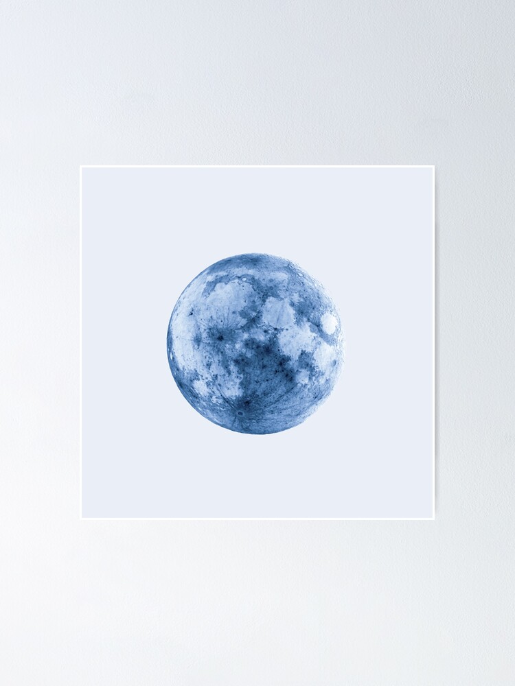"Full moon in inverted colors" Poster for Sale by MargrietV | Redbubble