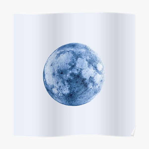 "Full moon in inverted colors" Poster for Sale by MargrietV | Redbubble