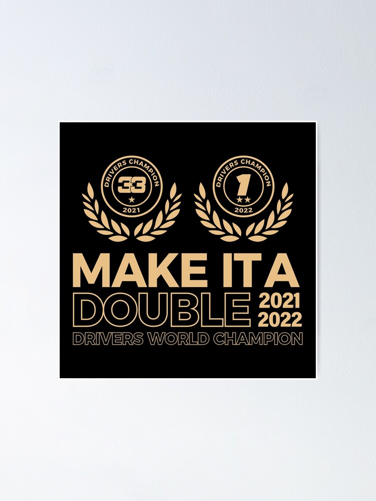 "Max Verstappen Double World Champion 2022 F1 2022" Poster for Sale by ...