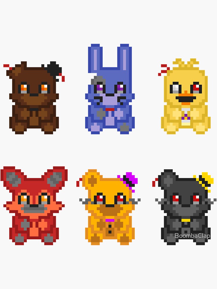 "FNaF 4 Pack" Sticker for Sale by BoombaClap | Redbubble