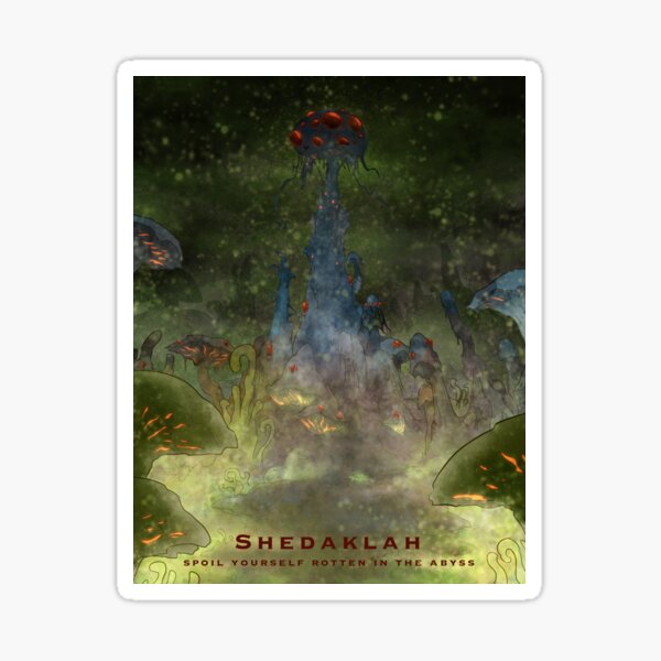 "Shedaklah Travel Poster" Sticker for Sale by RWDPodcast | Redbubble