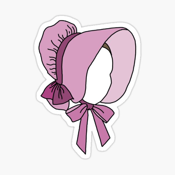 "pink bonnet pride and prejudice" Sticker by andilynnf | Redbubble