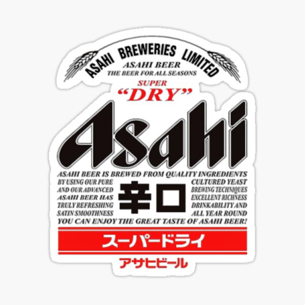 "Asahi Beer ASAHI SUPER DRY BEER JAPAN " Sticker for Sale by ...