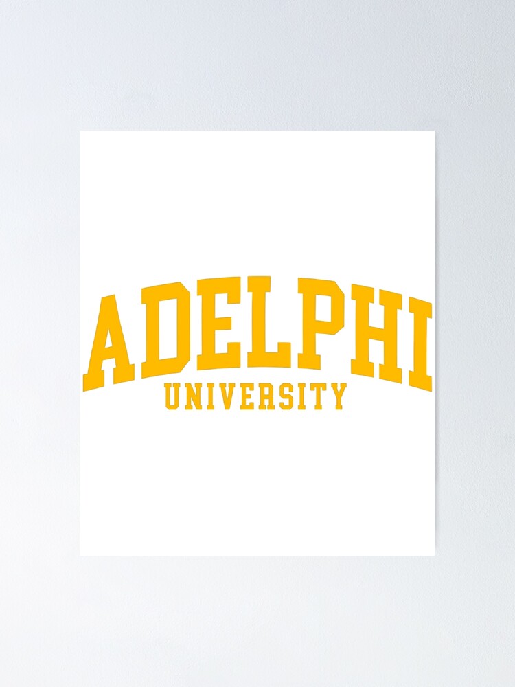 "adelphi university - college font curved " Poster for Sale by ...