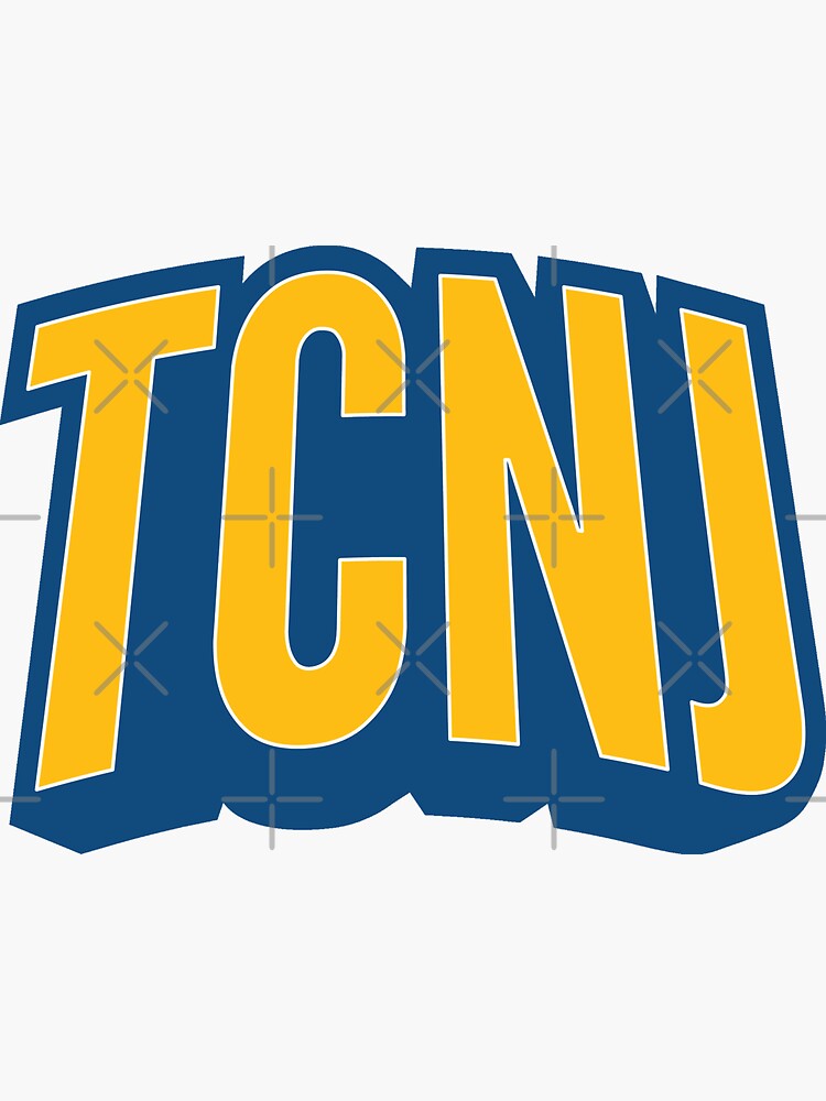 "TCNJ Blue and Gold White Outline Arch Sports" Sticker for Sale by ...