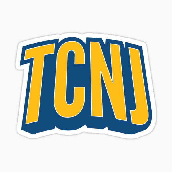 "TCNJ Blue and Gold White Outline Arch Sports" Sticker for Sale by ...