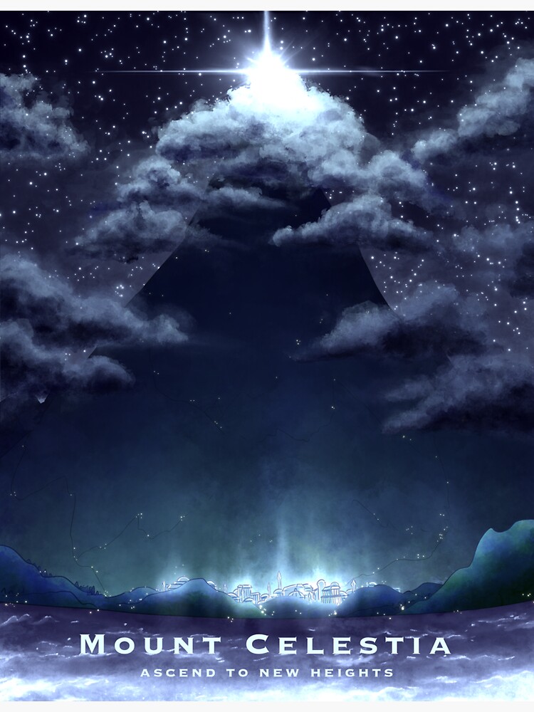 "Mount Celestia Travel Poster" Sticker for Sale by RWDPodcast | Redbubble