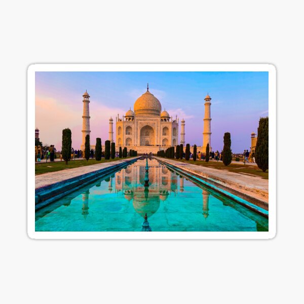 "Famous Places | Perfect Gift for Travel Lovers | Taj Mahal" Sticker ...