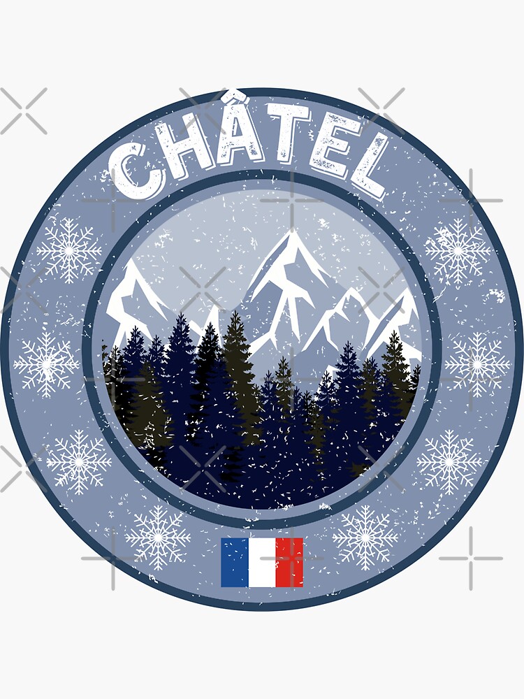 "Chatel Ski resort" Sticker for Sale by MyTshirtCulture | Redbubble