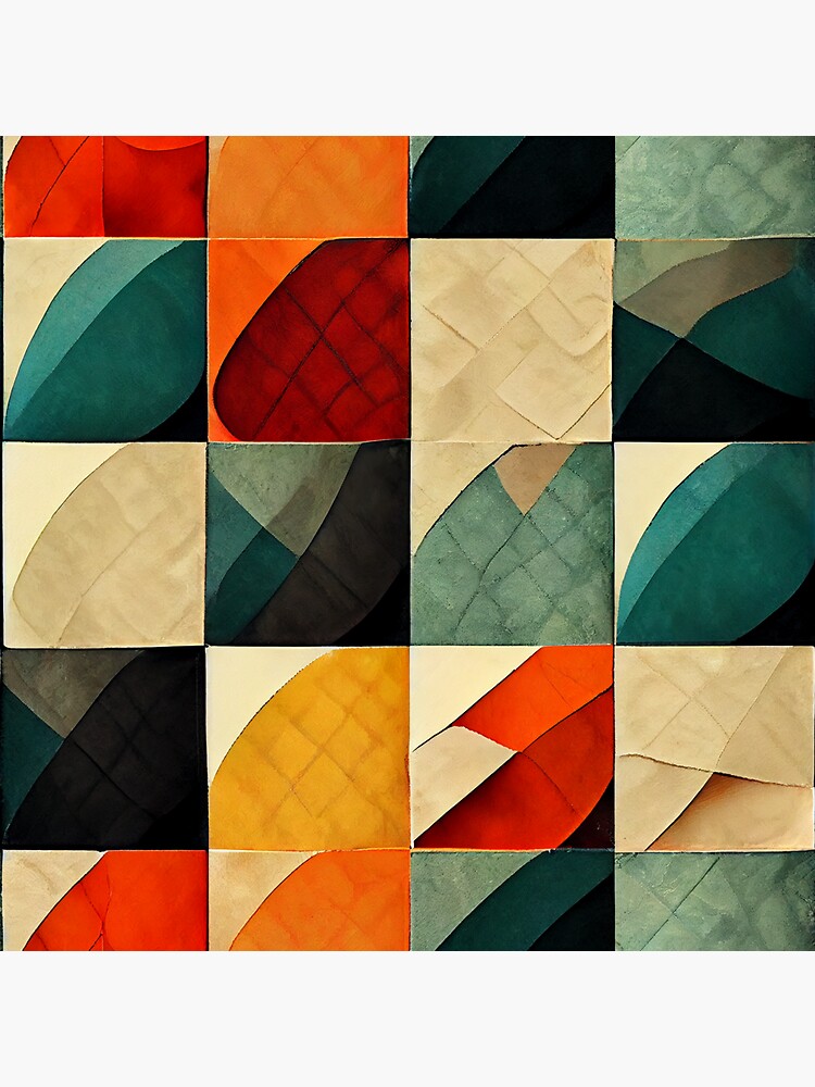 "Patchwork Grid" Sticker for Sale by BuraxisDesigns | Redbubble