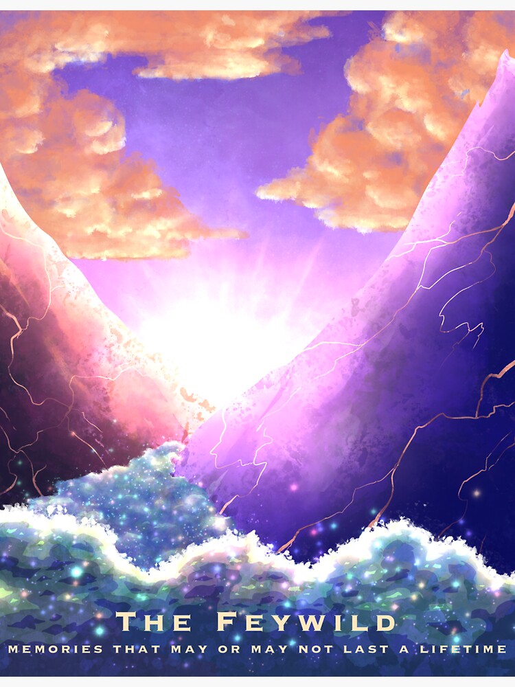 "The Feywild Travel Poster" Sticker for Sale by RWDPodcast | Redbubble