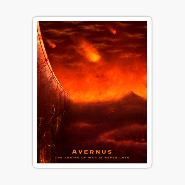"Avernus Travel Poster" Sticker for Sale by RWDPodcast | Redbubble