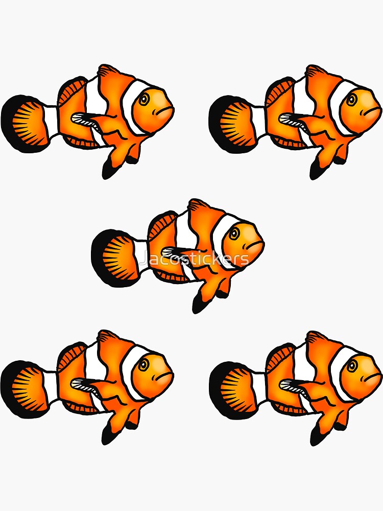 "Clown fish animal colorful sea ocean nature fish" Sticker for Sale by ...