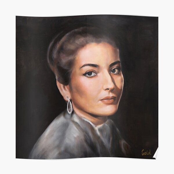 "Maria Callas" Poster for Sale by GoldsteinART | Redbubble