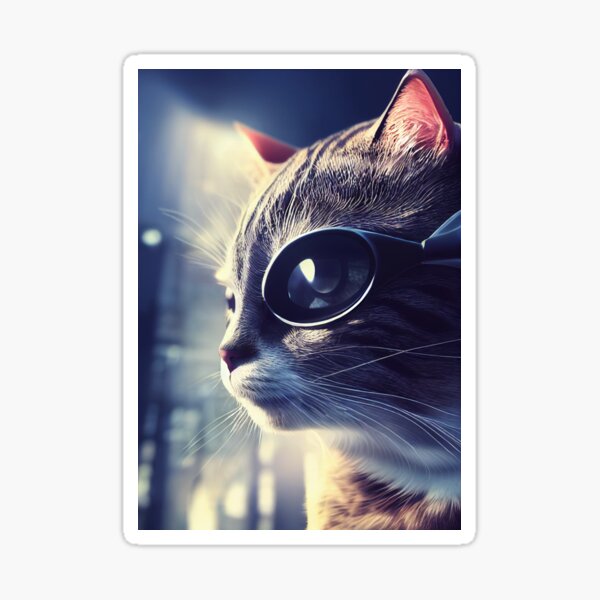 "Eyepatch Cat " Sticker for Sale by gigigorlova | Redbubble