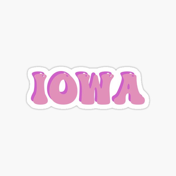 "Iowa" Sticker for Sale by sehirsch1 | Redbubble