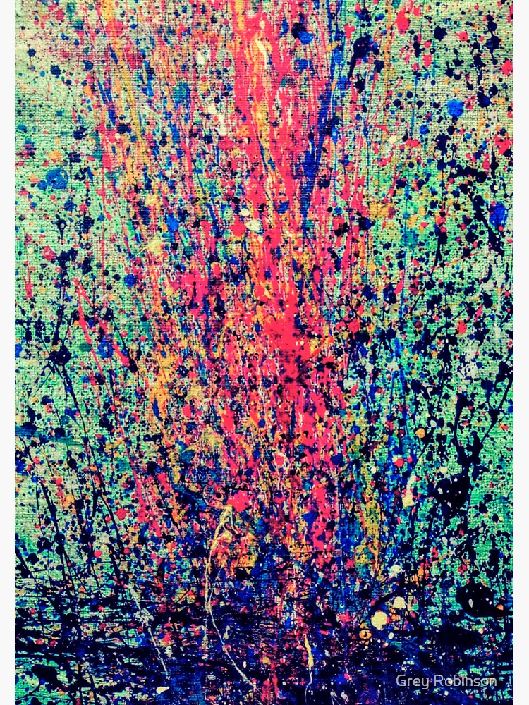 "Rainbow eruption abstract expressionism splatter " Sticker for Sale by ...